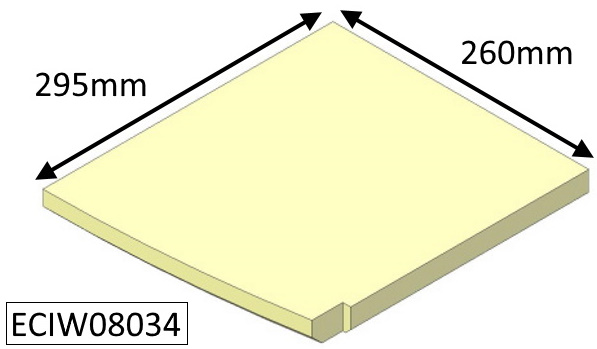 Brick, Base, Right Hand - Aspect 8 Boiler - ECIW08034 – Hunter Stoves